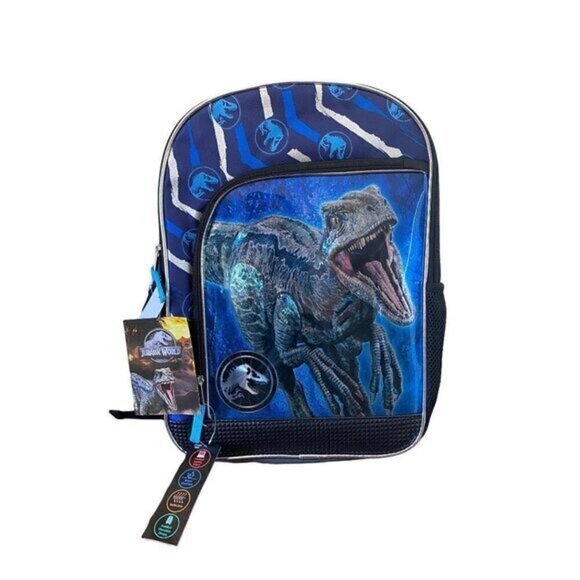 Accessories | Jurassic World 17 Blue Raptor Backpack Padded Shoulders ...